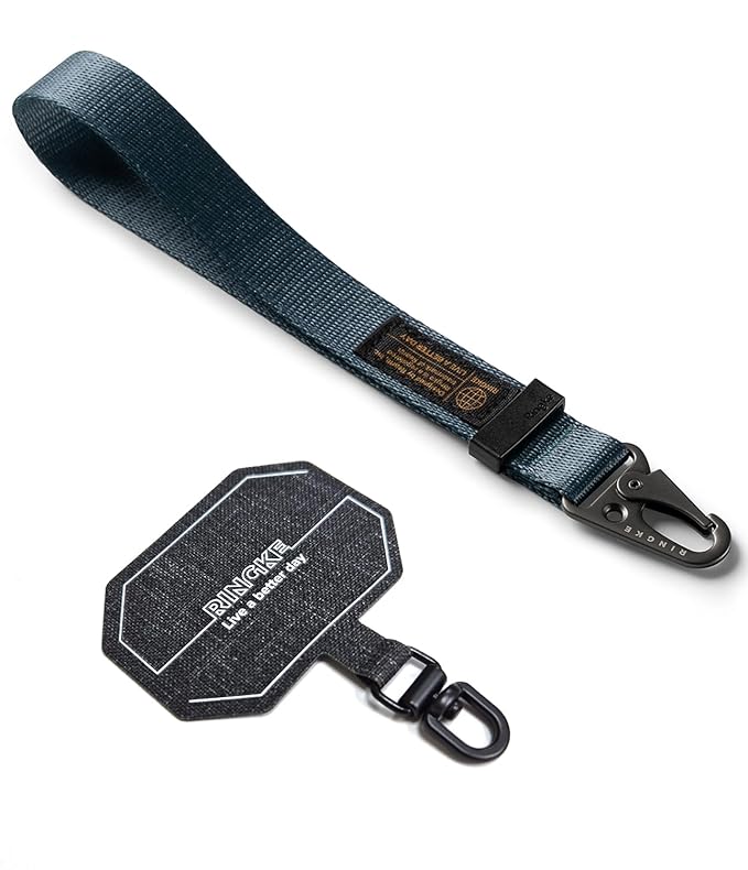 Tactical Webbing Hand Strap with Patch - Shadow Blue