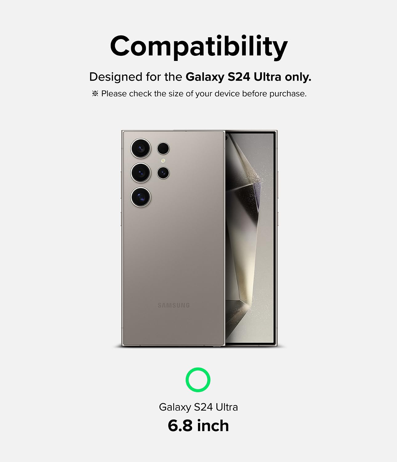 Galaxy S24 Ultra Screen Protector Guard with Easy Installation Tool, E