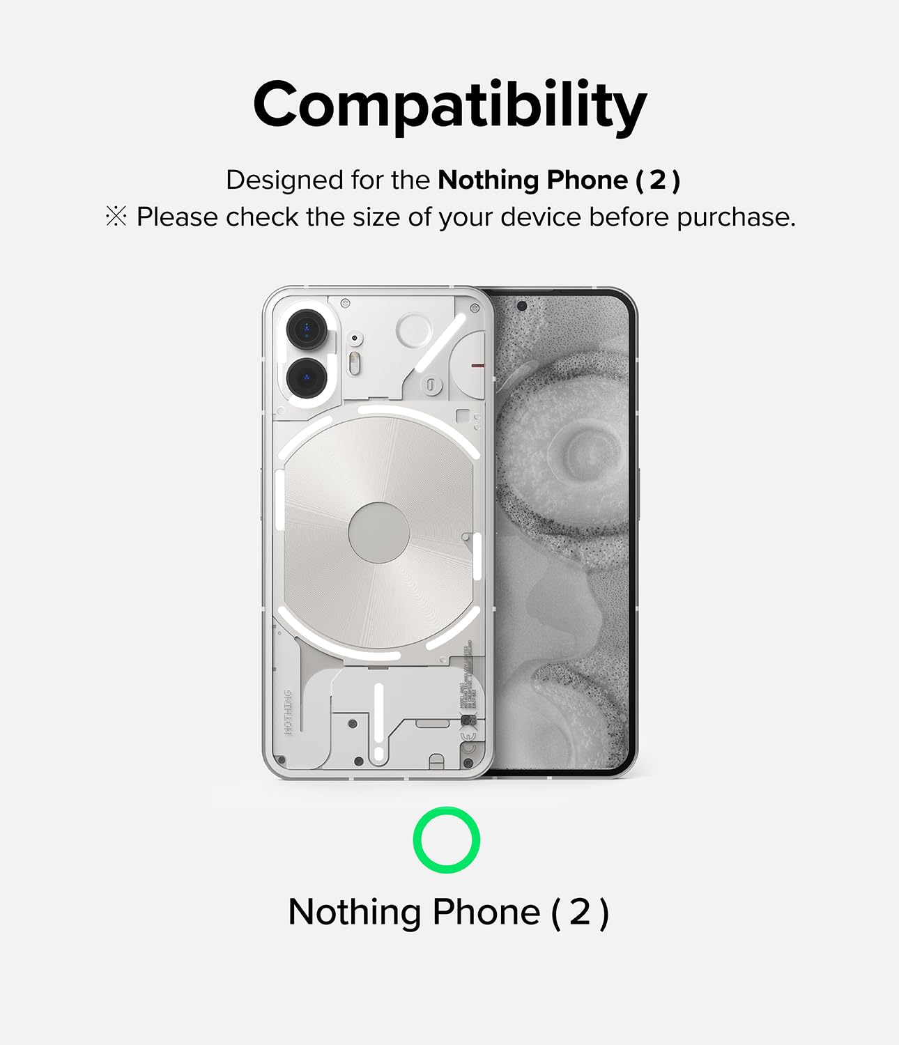 Buy Nothing Phone (2) Back Cover Case | Fusion X - Smoke Black