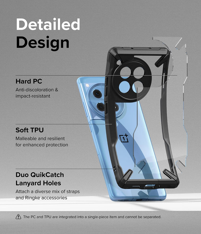 Buy OnePlus 12R 5G Back Cover Case | Fusion -X - Black