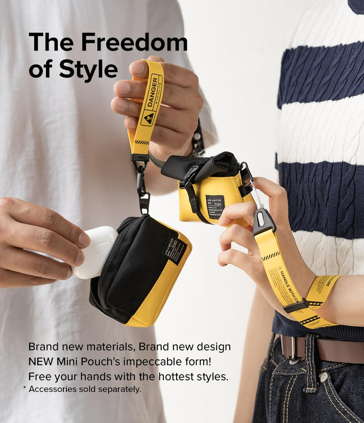 Mini Carrying Pouch Nylon Tarpaulin Water Resistant | Brick - Yellow