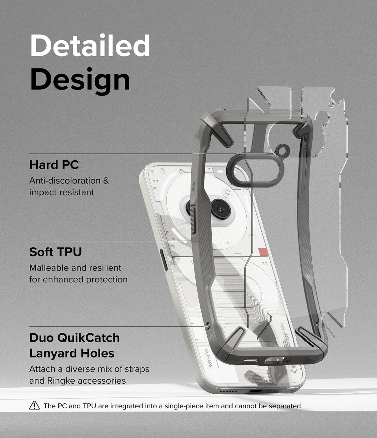 Best Nothing Phone (2A) Back Cover Case | Fusion X - Gray