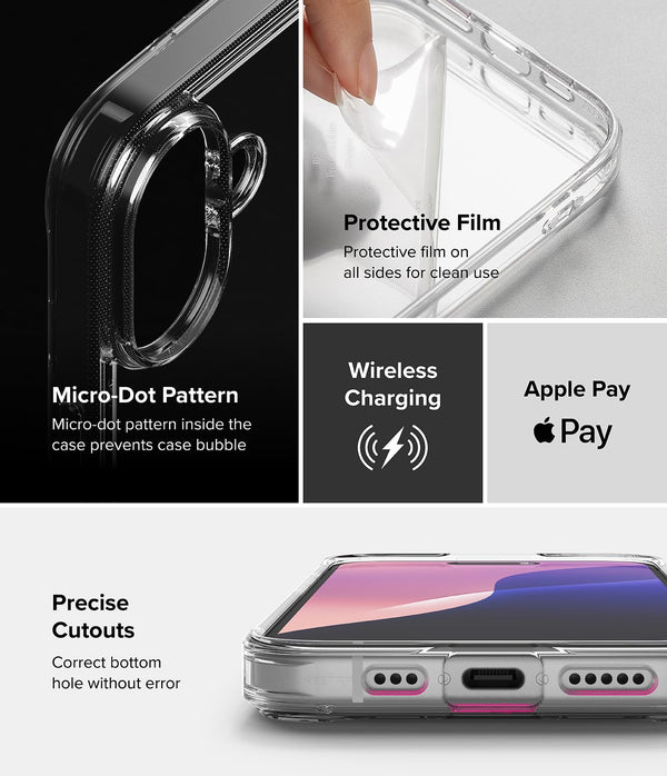 Buy iPhone 16 Back Cover Case | Fusion - Clear Case | Ringke India