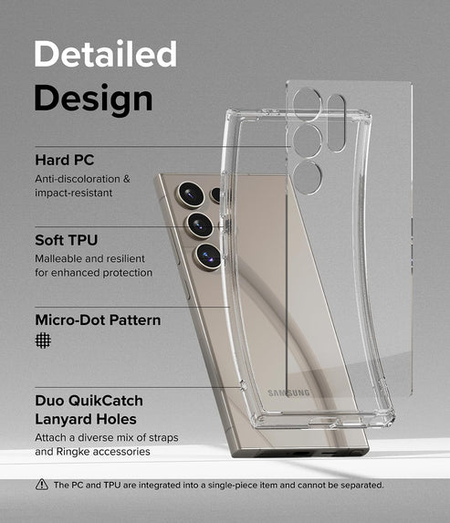 Samsung Galaxy S24 ultra Back Cover Case | Fusion - Clear