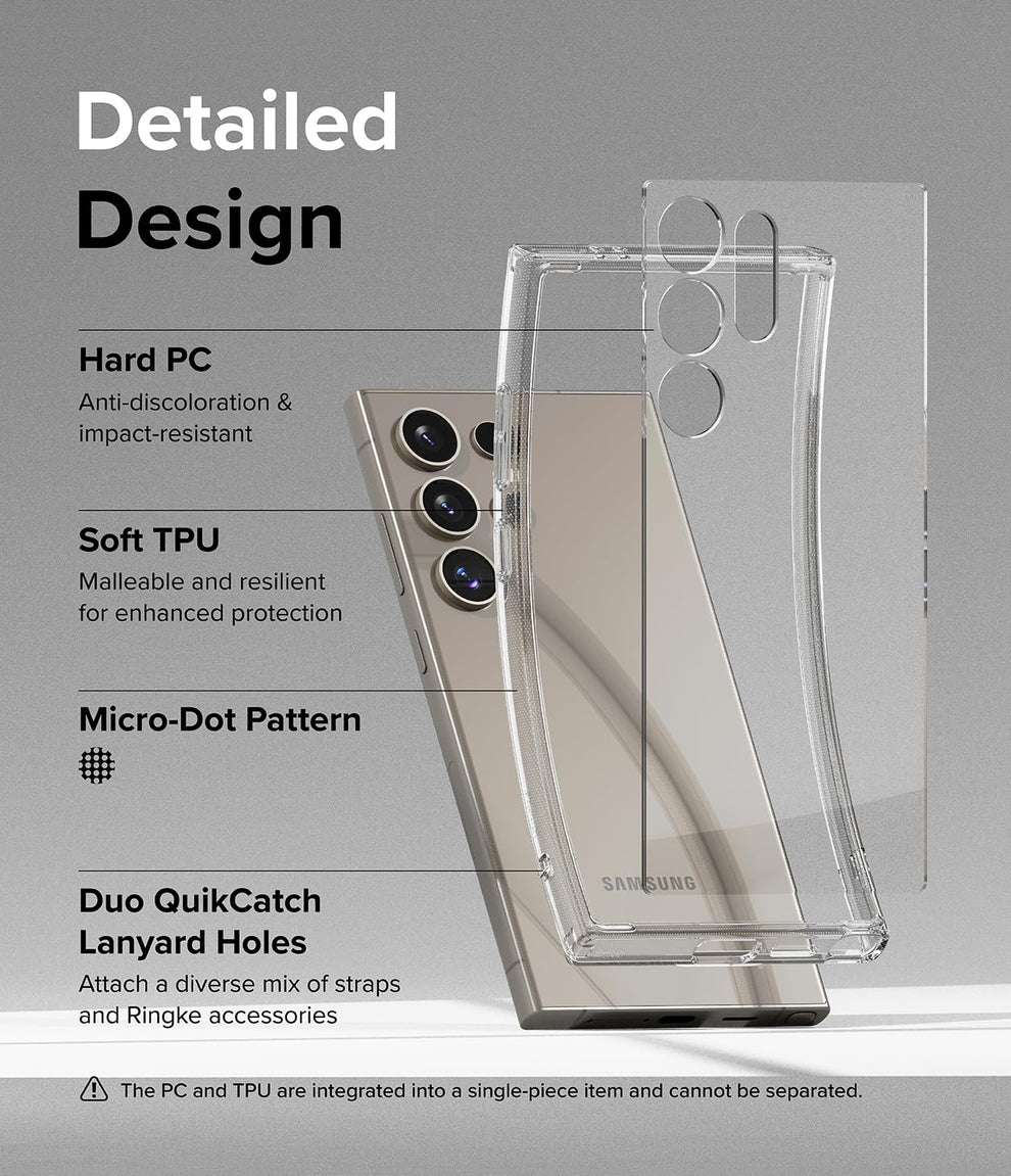 Samsung Galaxy S24 ultra Back Cover Case | Fusion - Clear