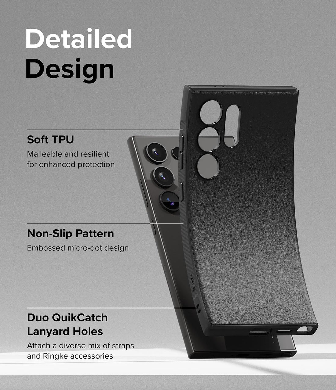 Best Samsung Galaxy S24 Ultra Back Cover Case | Onyx - Gray