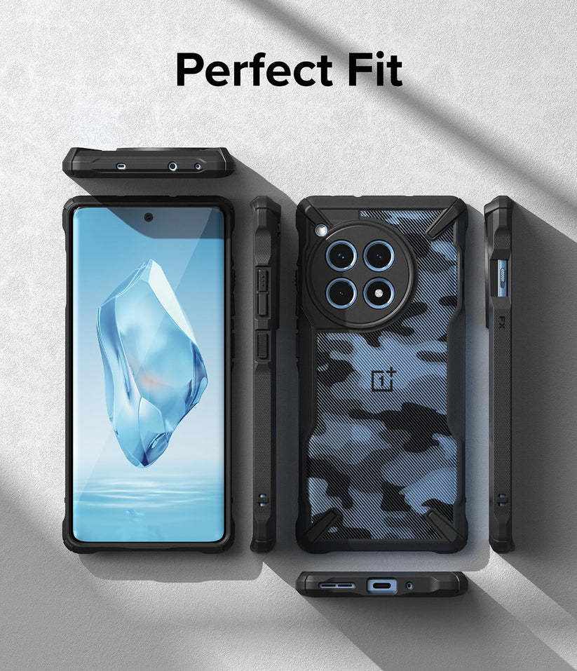 Buy OnePlus 12R 5G Back Cover Case | Fusion -X - Camo Black