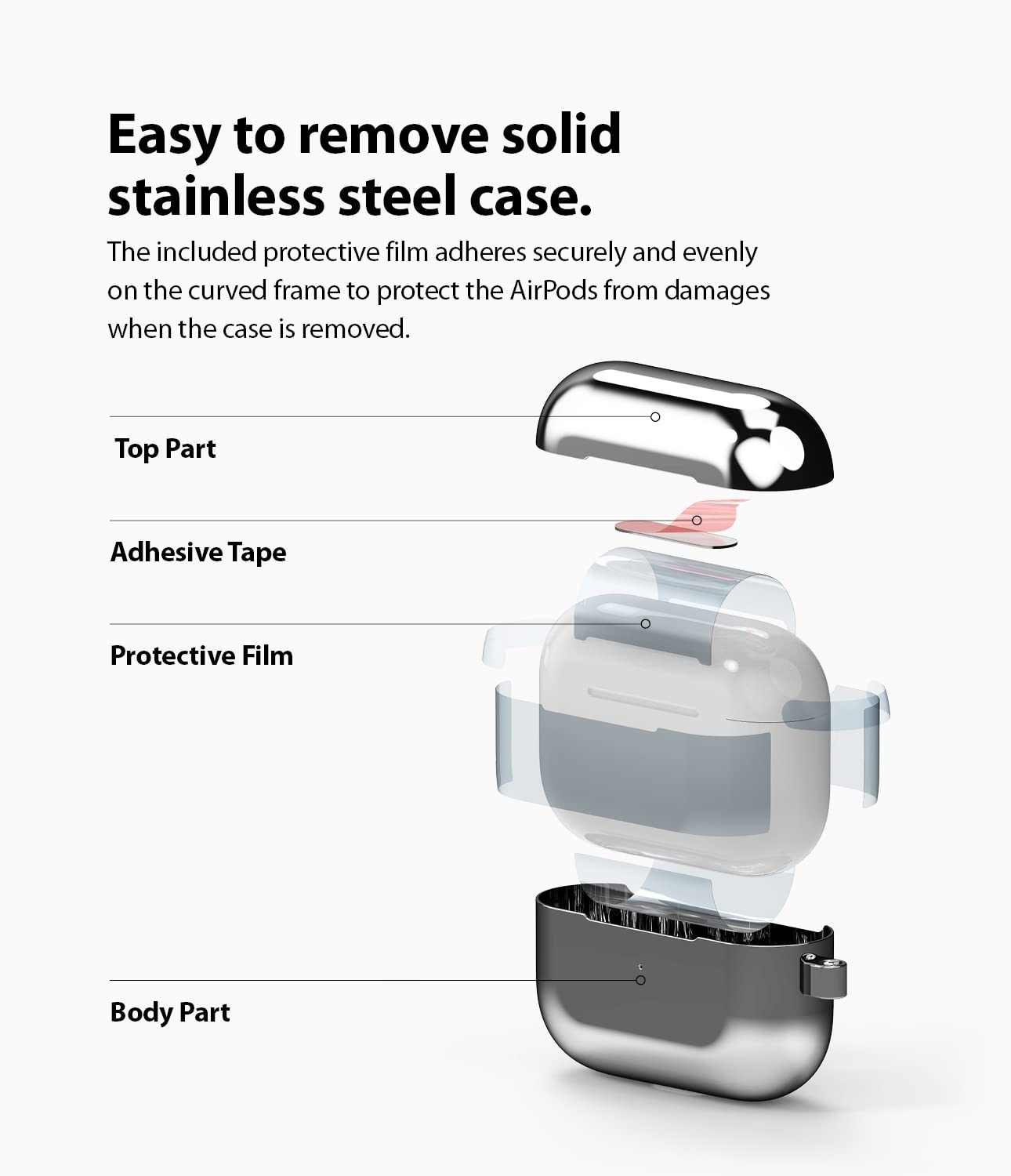 Buy Apple AirPods Pro Stainless Steel Case | Silver