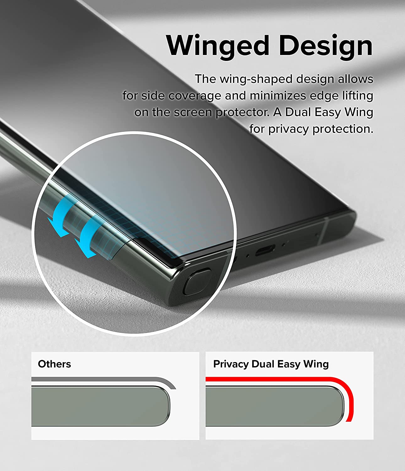 Buy Samsung S23 Ultra Screen Protector | DUAL EASY WING - Privacy 1 Pack